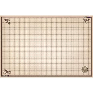 DND Battle Mat Ultimate 2 Pack Starter Set Accessory for RPG Role Playing Games 24" X 36" Ultradurable Non-Staining Dry/Wet Erase Premium Vinyl Battle Grid Ravnspire Series 0 (Series 0)