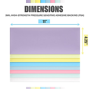 Lapping Microfinishing Film With PSA - Set of 8 Polishing Sheets 4.25’’ x 11’’ for Scary Sharp Sharpening System - AO Aluminum Oxide With Pressure Sensitive Adhesive