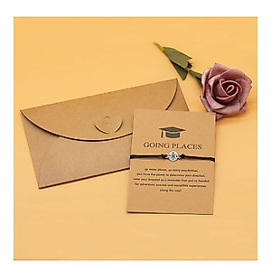 RZKING Graduation Gifts for Her Compass Bracelet Class of 2024 College Graduation Presents for Classmates Bestie Sister (Going Places: Compass)