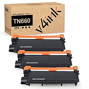 v4ink 3PK Compatible Tray_Toners_Cartridges_Printer for Brother TN660 TN630 Toner Ink for Brother MFC-L2700DW HL-L2300D HL-L2320D HL-L2340DW HL-L2380DW DCP L2540DW L2520DW MFC L2740DW L2720DW Printer