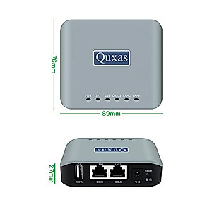 Quxas 2.4G Wireless Network Print Server,1 Port USB Print Server(LP-N110W)