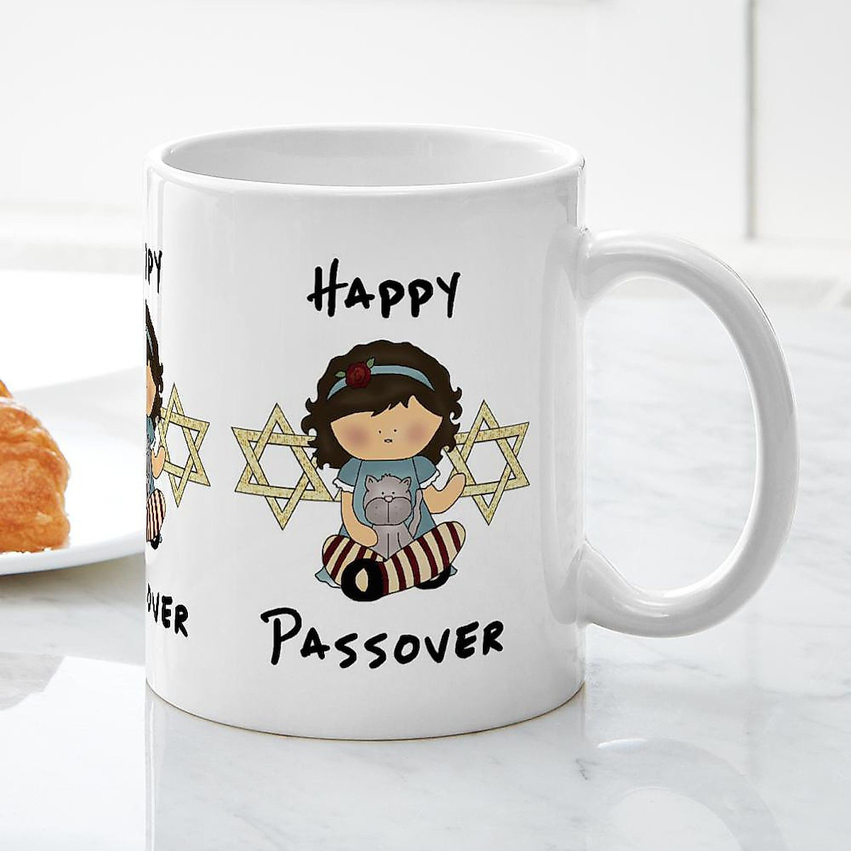 CafePress Happy Passover Girl Mug Ceramic Coffee Mug, Tea Cup 11 oz