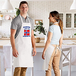Everyone Loves A Nice Norwegian Girl Norway Norwegians Bib Kitchen Apron