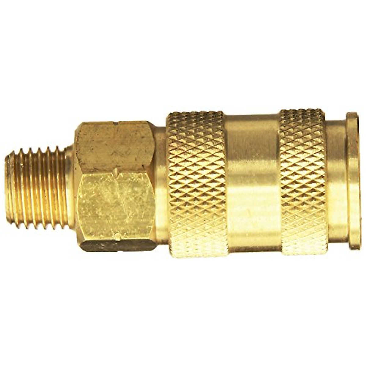 Milton Industries S-765 HI-Flo V-Style -FeetA,M,V-Feet 1/4-Inch MNPT Brass Body, Single