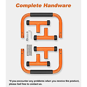 TABEKE Push Up Bar, 12" High Parallettes Bars & Dip Bar With Full-Cover Foam Handles, No Wobbling Calisthenics Equipment For Handstand, L-Sit, Gymnastics, Strength Training Home Gym