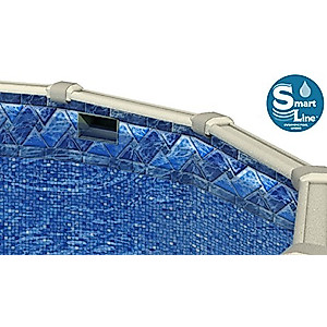 Smartline Stone Harbor 24-Foot Round Pool Liner | UniBead Style | 52-Inch Wall Height | 25 Gauge Virgin Vinyl | Designed for Steel Sided Above-Ground Swimming Pools | Universal Gasket Kit Included