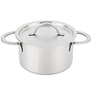G.E.T. 4-80999 Stainless Steel Stainless Steel Mini Stock Pot with Lid Stainless Steel Specialty Servingware Collection