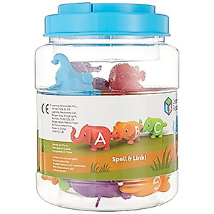 Learning Resources Snap-n-Learn ABC Elephants, Educational Toys, Alphabet Elephant Toy, Fine Motor Toys, Counting and Sorting Toys, Ages 2+