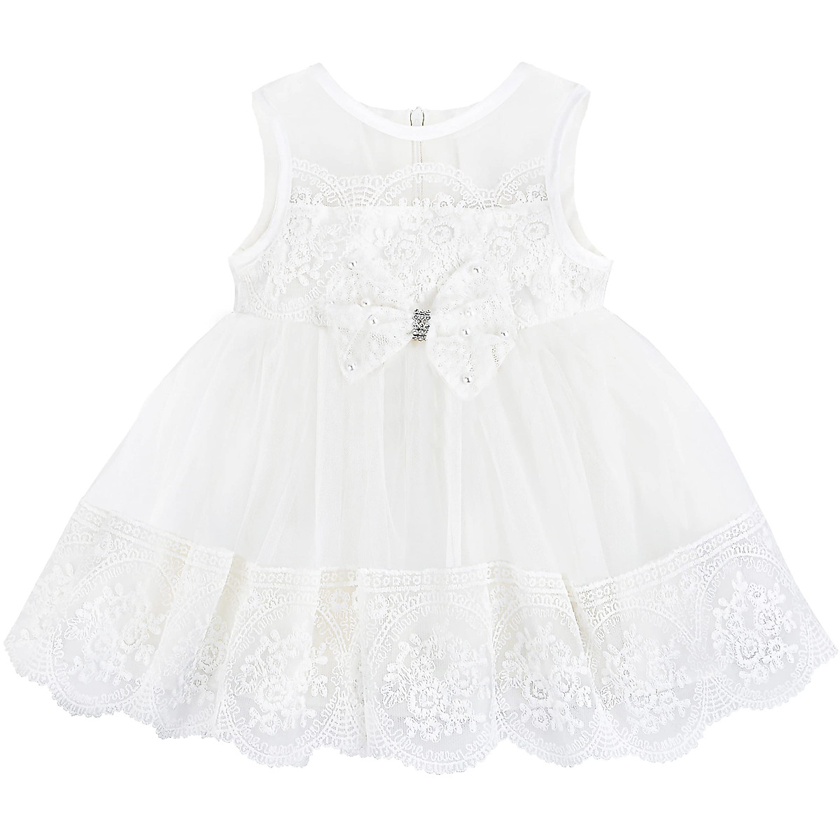 Taffy Baby Girl Christening Baptism Embroidered Dress Gown 6 Piece Deluxe Set 0-3 Months, White