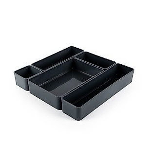 Three by Three Seattle Bamboo Fiber Stacking Organizing Bins: Eco-Friendly, Stylish, and Space-Saving Storage Solution