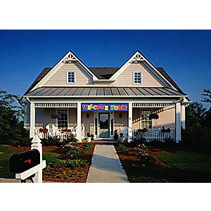 Extra Large Welcome Home Banner,Welcome Home Bunting Banner,Homecoming Deployment Return Party Sign - 9.8 x 1.6 Feet