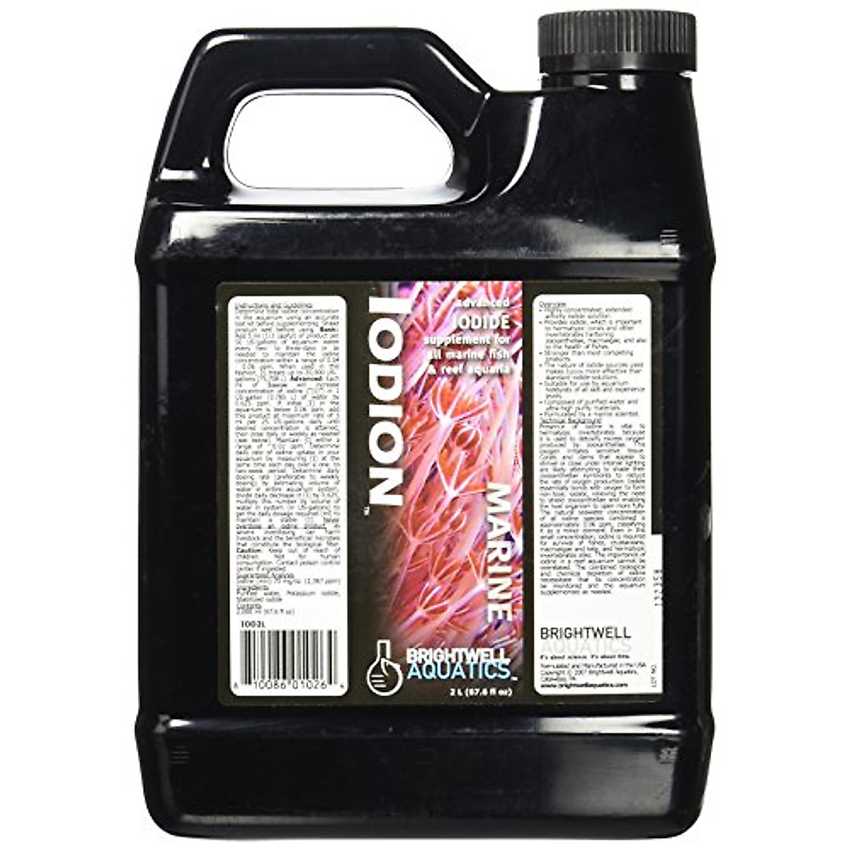 Brightwell Aquatics Iodion - Concentrated Iodide Supplement for Marine Fish Aquariums, 2-L, Model Number: IOD2L