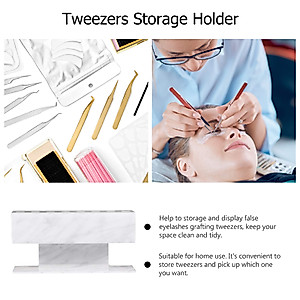 Beaupretty Eyelash Extension Tweezers Stand Holder 8 Holes Acrylic Tweezers Display Storage Tweezers Shelf Holder for Eyelash Extensions Supplies Accessories Tools