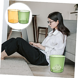 NUOBESTY 2Pcs Small Trash can Garbage can Paper Storage Basket Office Trash can Bathroom Paper Bucket Trash Storage can Trash Bucket Household Wastebasket Thickened Paper Container The pet