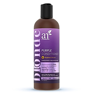 Artnaturals Purple Conditioner for Blonde Hair – (12 Fl Oz / 355ml) – Protects, Balances and Tones – Bleached, Color Treated and Silver Hair - Sulfate Free.