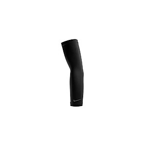 NIKE Unisex Lightweight Running Sleeve Running Sleeve, black/silver, Large-X-Large