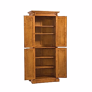 Homestyles Storage Pantry with Drawer and Adjustable Shelves 72 Inches High by 30 Inches Wide Distressed Oak