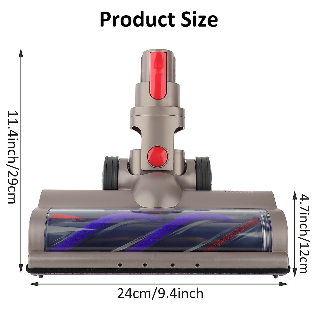 AINUO Quick Release Motorhead Turbine Brush Cleaner Head Compatible with Dyson V15 V11 V10 V8 V7 Vacuum Cleaner for Cleaning Carpets, Floors, Tiles