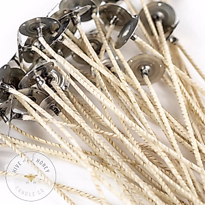 CD Candle Wicks | 100 Pcs | 6 inch Pre-Waxed Candle Wicks for Candle Making (CD 12)