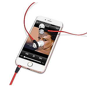 LUXEAR Earbuds with Microphone, in-Ear Stereo Headset Earphones with Remote Control Clear Sound, Noise-isolating, Ergonomic Comfort-fit, for All Android Smartphone(Red)