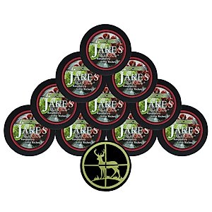 DC Crafts Nation Skin Can Cover Deer with 10 Cans Jake's Mint Chew Raspberry Lime Rickey Pouches