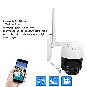 Heayzoki Security Cameras Wireless Outdoor with Solar Panel, 1080P Solar Security Camera System, Dual Power Supply, PIR Human Detection, 2 Way Talk, IΡ66 Waterproof