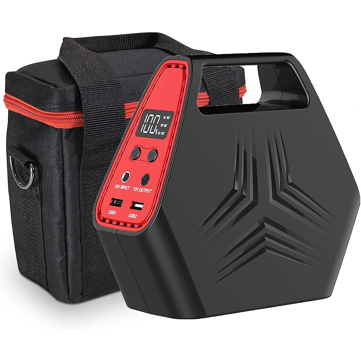 146Wh Portable Power Station with Carrying Bag, SinKeu Portable Power Bank with AC outlet, Rechargeable Backup Lithium Battery with Dual 110V/100W AC Outlet for Outdoor Camp