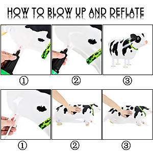 9pcs Farm Animals Balloons Farm Animal Party Decorations Farm Birthday Party Supplies Farm Balloons Duck, Rooster, Pig, Sheep, Horse, Cow, Donkey Balloons for Baby Shower Party Decorations