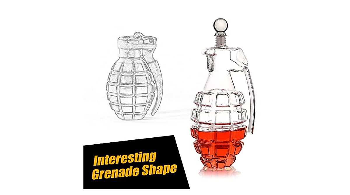 Grenade Whiskey Decanter & Glasses - Limited Edition Set