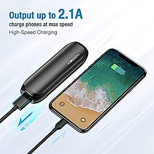 Aibocn Power Bank 6700mAh Lipstick-Sized Portable Charger, Fast Charging External Battery Pack for iPhone Samsung Galaxy and More