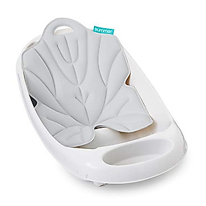 Summer Infant Deluxe Bath Cushion, Gray, Fits Inside Most Baby Bathtubs, Provides Extra Comfort and Support, No Slip Backing, Quick Dry Material, Machine Washable, White