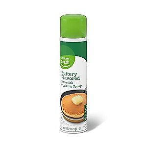 Amazon Fresh, Buttery Flavored Nonstick Cooking Spray, 8 Oz (Previously Happy Belly, Packaging May Vary)