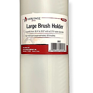 Heritage Arts BH2 Large Brush Holder, Expands From 10.4" to 18.3", 2.75" Outer Diameter, Can hold up to 30 Brushes