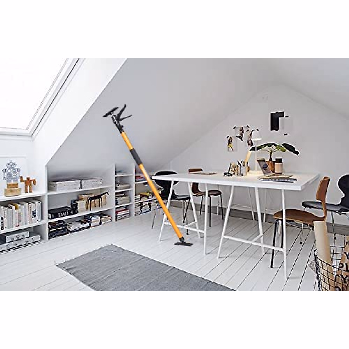 4PK Support Pole, Steel Telescopic Adjustable 3rd Hand Support System, Support Rod, Supports up to 154 lbs Construction Rods for Cabinet Jacks Cargo Bars Drywalls Extends from 49 Inch to 114 Inch