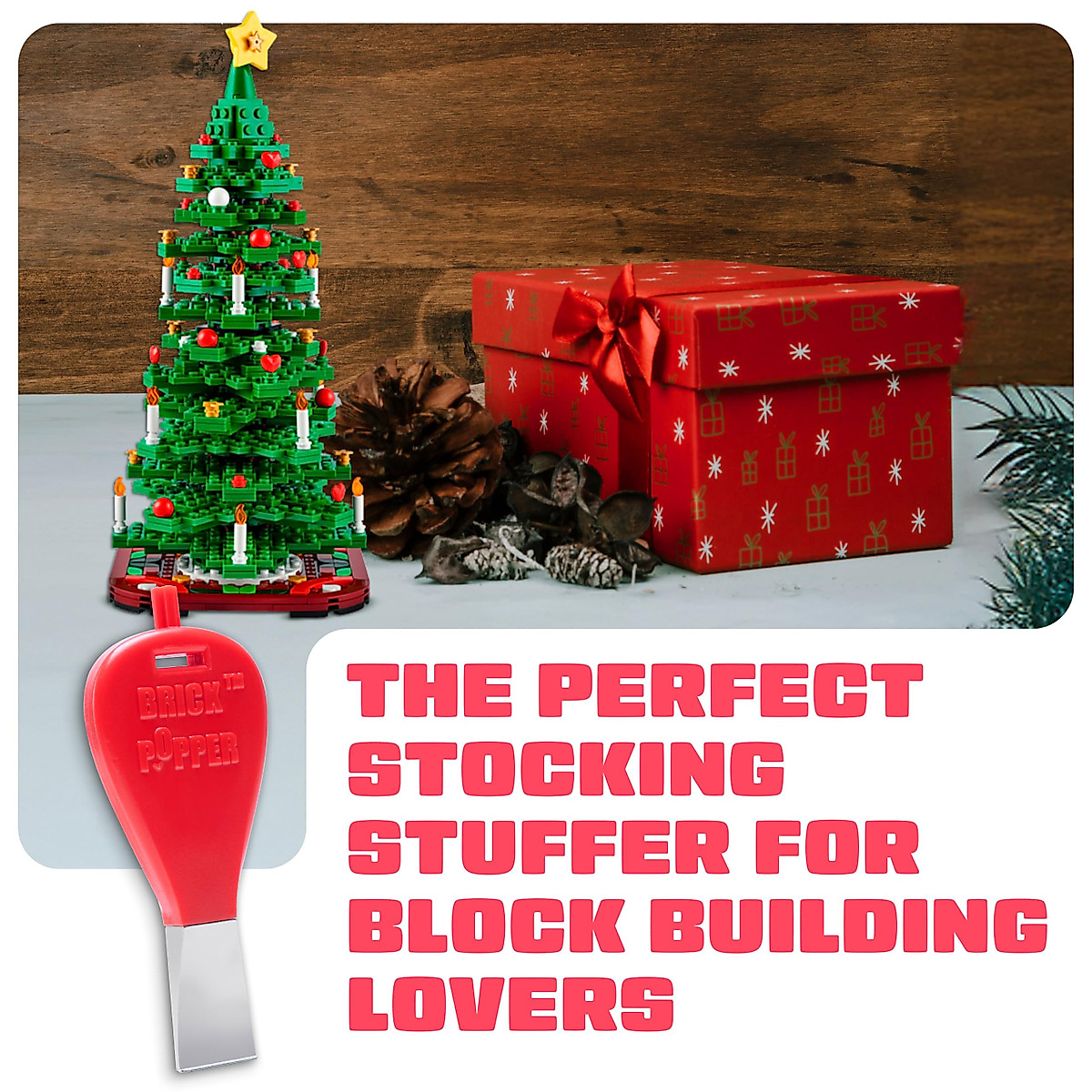 Brick Popper - World's Fastest Brick Separator Tool - Efficient Brick Remover for Kids and Adults - Perfect for Ages 6 and Up - Essential Brick Tool (Red)