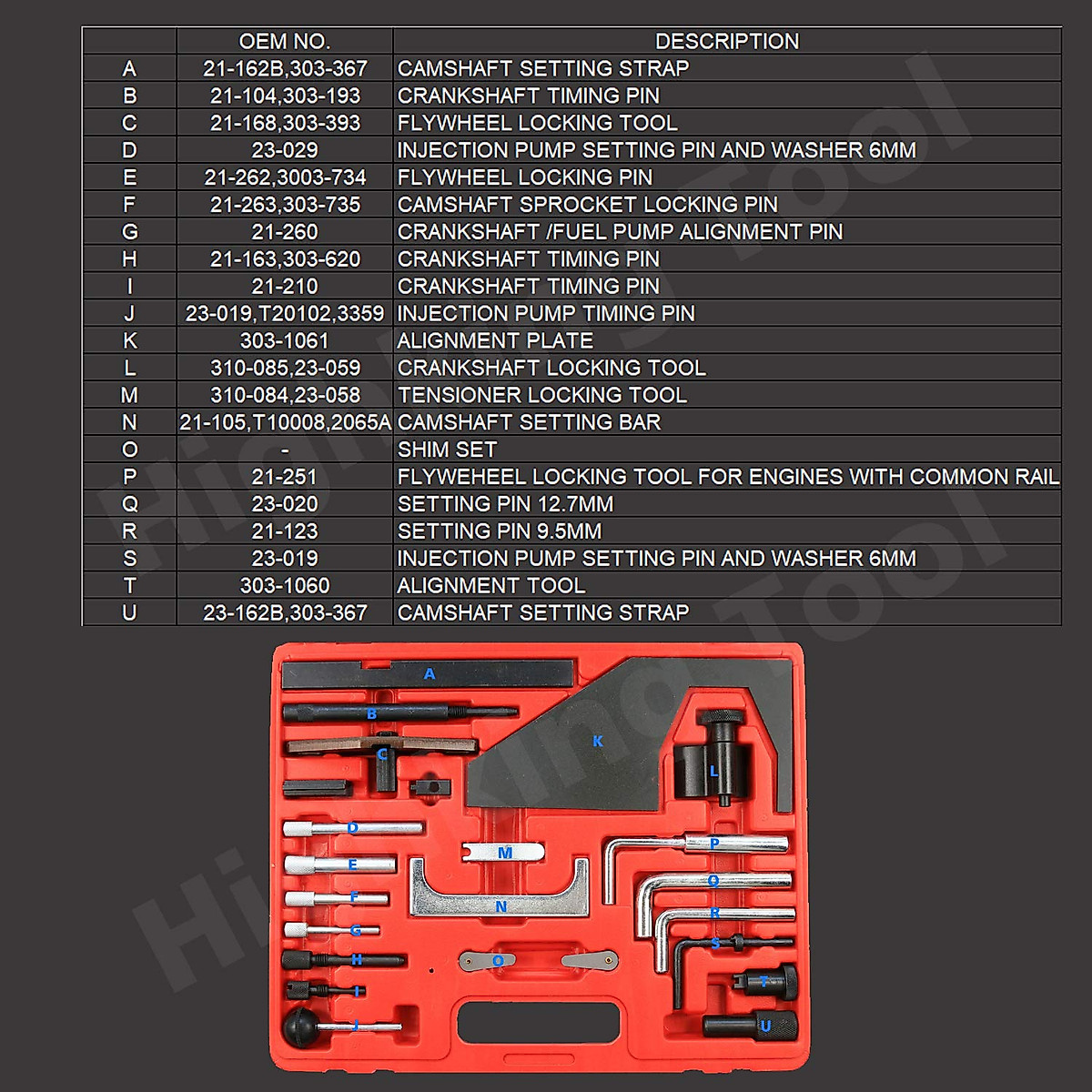 Highking Tool Compatible with Camshaft Alignment Engine Timing Tool Ford Mazda 2.0 2.3