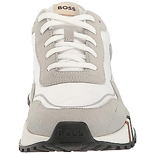 BOSS Side Logo Suede and Nylon Sporty Inspired Sneaker