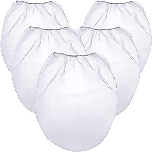 Patelai 50 Pieces 5 Gallon Paint Strainer Bags White Regular Fine Mesh/Elastic Top Bag Strainers for Use with Paint Sprayers