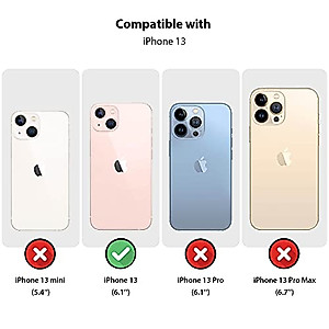 ZUSLAB Wallet Case Compatible with Apple iPhone 13 2021 Phone Case with Card Holder Shockproof Anti Scratch Cover with Tempered Glass Screen Protectors[x2Pack] Dark Blue