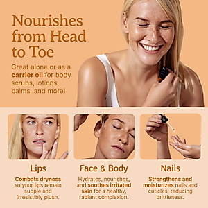 Bella Terra Oils - Organic Evening Primrose Oil 4oz - Unveiling the Richness of Cold-Pressed Organic Evening Primrose, Abundant in Vitamin F & Essential Fatty Acids for an Enhanced Glow