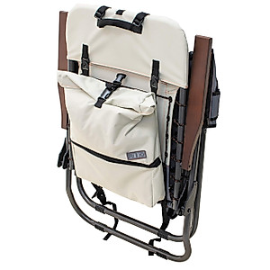 Arrow Storage Products Hi-Boy 4-Position Lace-Up Suspension Removable Backpack Bag Camp Chair, 17", Slate/Putty