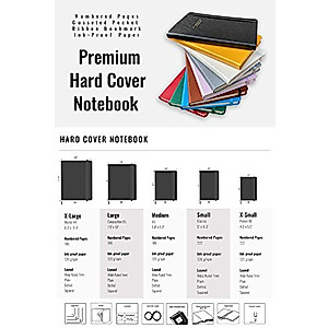Minimalism Art, Premium Hard Cover Notebook Journal, X-Large Size, Master A4 8.3" x 11.4", 186 Numbered Pages, Gusseted Pocket, Ribbon Bookmark, Extra Thick Ink-Proof Paper 120gsm (Plain, Black)