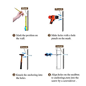 Locking Mailboxes Wall Mounted Vertical – Jssmst Key Lock Mail Box Medium Capacity Galvanized Steel Cover Rust-Proof Metal Post Box, 12.6 x 8.5 x 3.4 Inch, White，SM-0604L