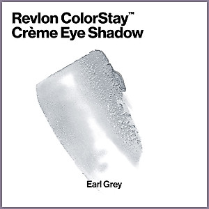 REVLON Colorstay Creme Eye Shadow, Longwear Blendable Matte or Shimmer Eye Makeup with Applicator Brush in Silver, Earl Grey (760), 0.18 Ounce (Pack of 1)