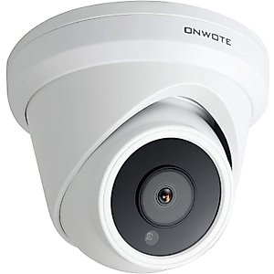 ONWOTE 4K 8MP UltraHD PoE IP Security Camera Turret, AI Human Vehicle Detection, 3840x2160 8 Megapixels, 128° Field of View, Video Audio, Indoor Outdoor, 100ft IR, Add-on Camera to PoE NVR System