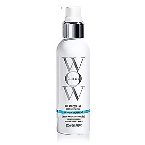 Color Wow Dream Cocktail Coconut Infused – No frizz leave in conditioner turns dry, damaged hair to silk in a single blow dry; Coconut oil complex detangles, silkens; heat protection; closes cuticles