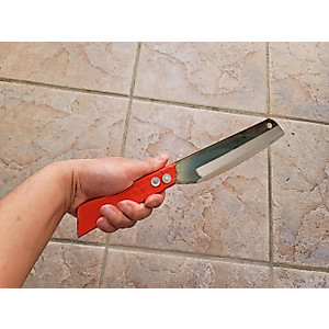 Crude - Japanese Nakiri Kitchen Fruit Knife, 6 inch, Carbon Steel, Handmade