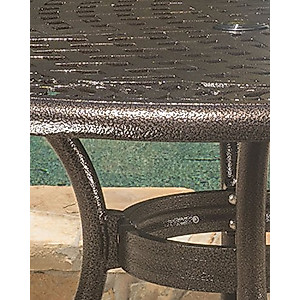 Christopher Knight Home Phoenix Cast Aluminum Round Table, Hammered Bronze, Dimensions: 47.75”L x 47.75”W x 30.00”H