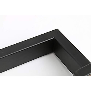 TocTen Bath Towel Rack - Square Base Thicken SUS304 Stainless Steel Towel Bar for Bathroom, Bathroom Accessories Towel Rod Heavy Duty Wall Mounted Towel Holder. (Black, 20)