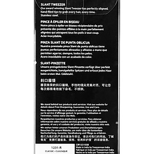 TWEEZERMAN Slant Tweezer Classic Stainless Steel, 0.8 Ounce